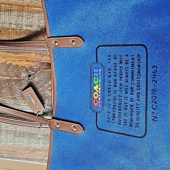 Coach | Bags | Coach Reversible City Tote In Rainbow Signature Canvas | Poshmark